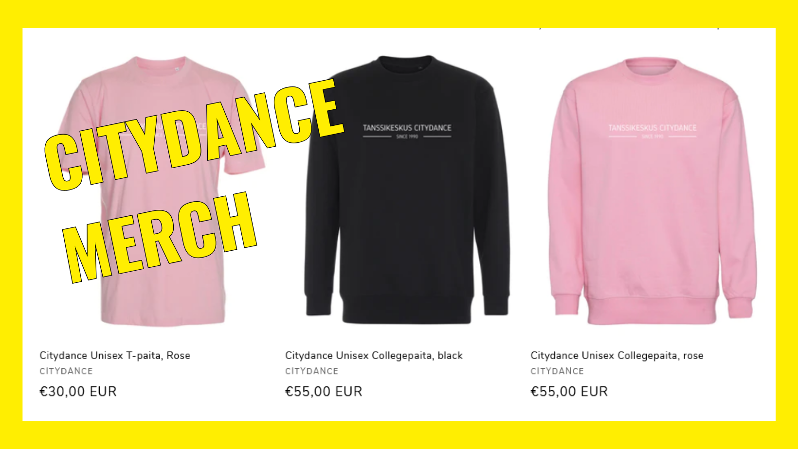 Tanssikeskus Citydance Merch vaatekauppa - tilaa omasi 24.9. mennessä ...